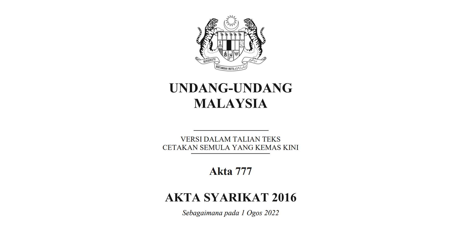 Akta Syarikat 2016 - ZAD